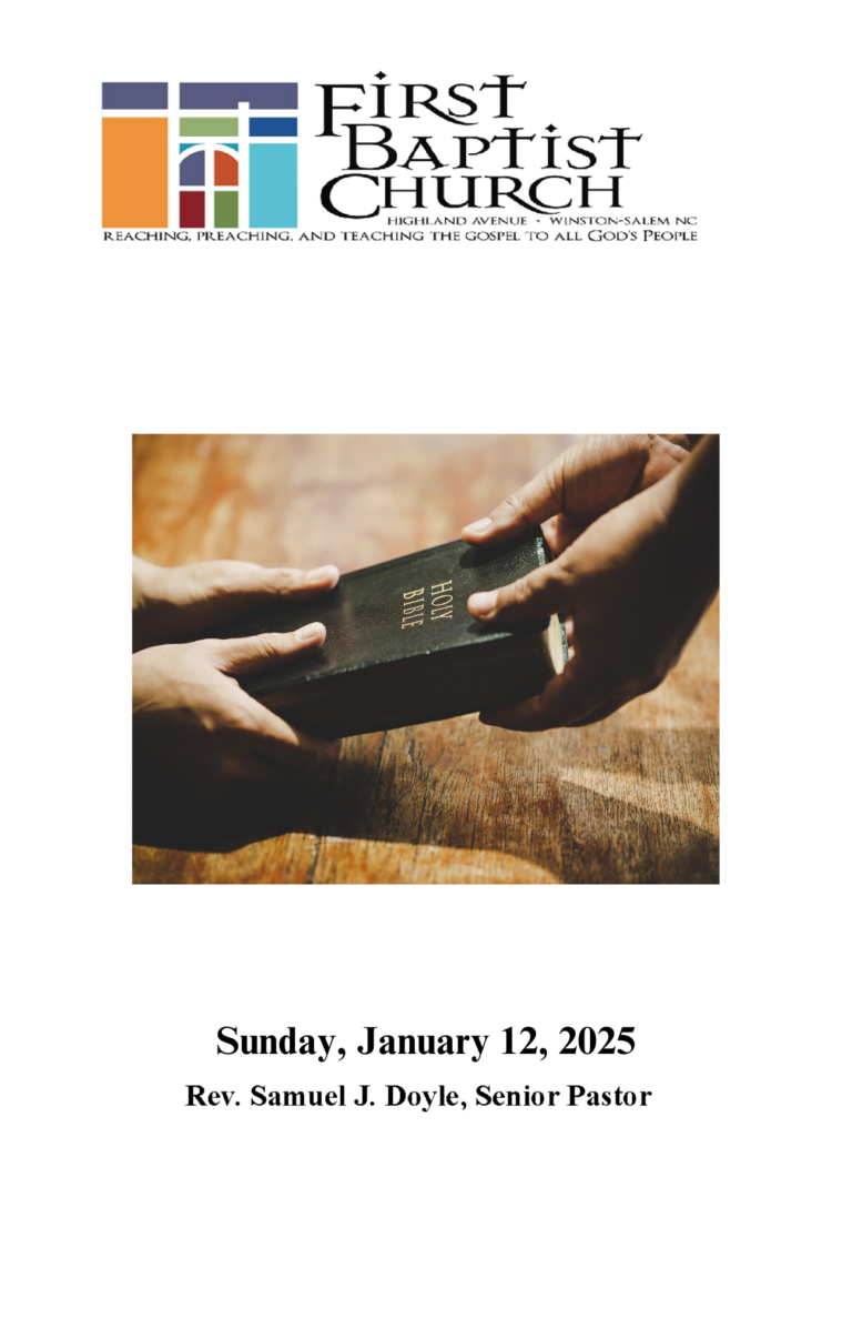 Sunday Bulletins 2025 - First Baptist Church, Highland Avenue
